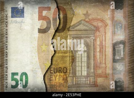 Old 50 euro banknotes stock photo Germany, Tax, Accountancy, Advice ...