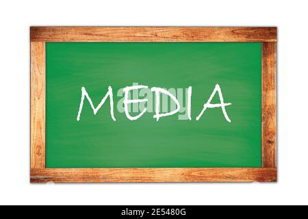 MEDIA text written on green grungy stamp sign Stock Photo - Alamy
