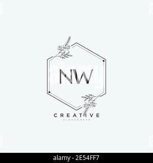 Initial Letter NW Logo - Handwritten Signature Style Logo - Simple ...