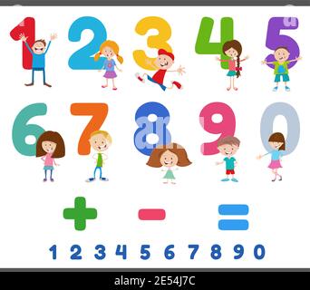 Children counting numbers one to five Stock Vector Image & Art - Alamy