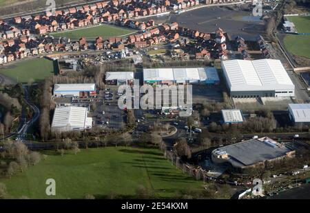 aerial view of the Prince of Wales Colliery, Pontefract, West Yorkshire ...