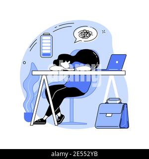 Emotional burnout abstract concept vector illustration. Psychological ...