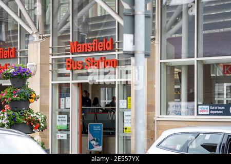 Mansfield town bus station modern building transport hub single decker ...