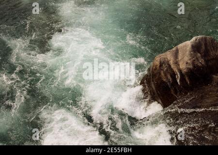 Beautiful scenery of river swat high angle view from mountain Stock ...