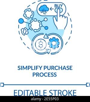 Simplifying purchase process concept icon Stock Vector Image & Art - Alamy