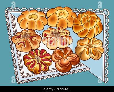 Buns hand drawn vector doodle illustration Stock Vector Image & Art - Alamy