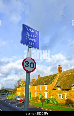 Road sign for Rockingham Castle, Corby and Kettering, and Caldecott ...