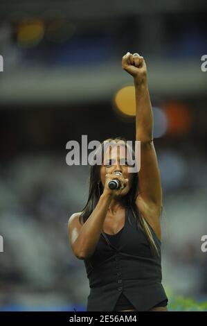 French singer Nadiya performs live on stage during NRJ Master Mix Live ...