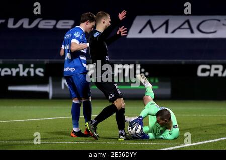 ZWOLLE - (l-r) SIlvester van der Water of PEC Zwolle, Davy van den Berg ...