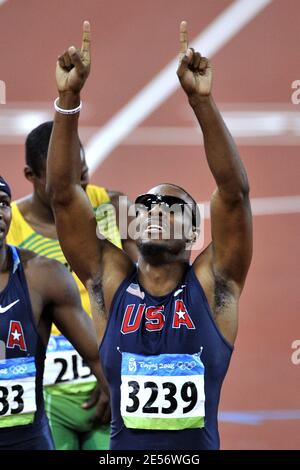 Angelo Taylor of the United States (Gold medal) during the Men's 400m ...
