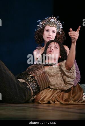 Adrien Melin and Alexandra Ansidei during the curtain call of 'Le ...