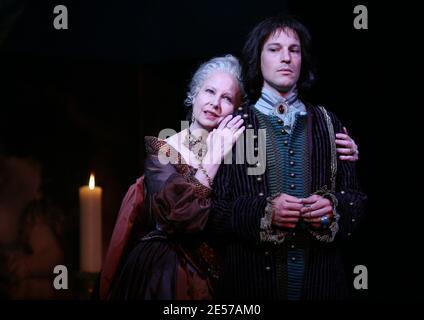 Adrien Melin and Genevieve Casile during the curtain call of 'Le Diable ...