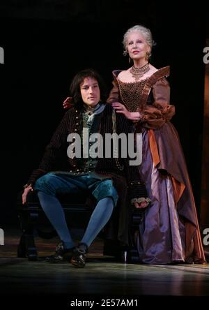 Adrien Melin and Genevieve Casile during the curtain call of 'Le Diable ...