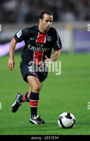 Ludovic Giuly during the French First League soccer match, Paris Saint ...
