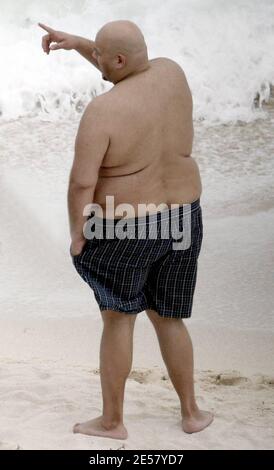 Exclusive!! Rapper Fat Joe (aka Fat Joe da Gangsta) beachside with his ...