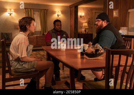 TRUTH SEEKERS, from left: Emma D'Arcy, Astrid's burnt mother, The Girl ...