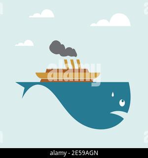 Vintage whale fish illustration vector Stock Vector Image & Art - Alamy