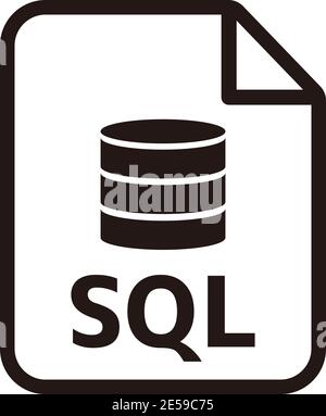 SQL icon | Major Database format vector icon illustration ( color ...