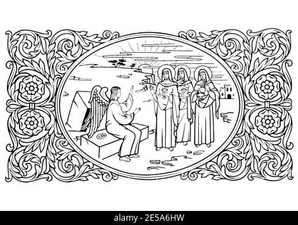 biblical images book headers gospel of jesus Stock Photo - Alamy
