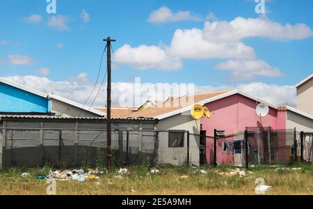 Government subsidy housing (commonly known as RDP houses) along the N2 ...