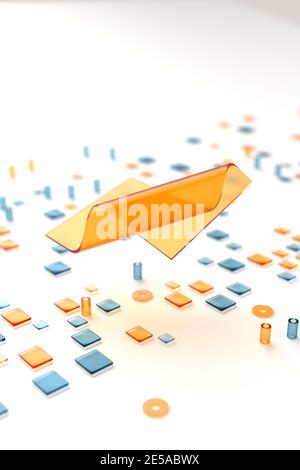 Render of 3D Geometric Abstract Cuboid Wallpaper Background Stock Photo ...