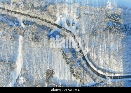 Aerial photo shows the rime scenery in Guilin City, south China's ...