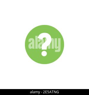 Green question mark sign in green circle icon. Help symbol. FAQ sign ...