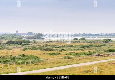 View from Warren Hill at Hengistbury Head headland nature reserve ...