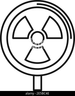 warning zone radioactive pollution line icon vector illustration Stock Vector Image & Art - Alamy