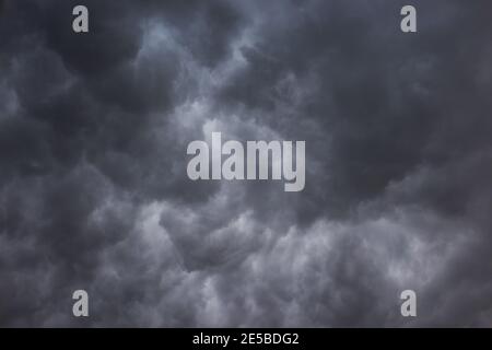 Dramatic atmosphere of menacing storm clouds forming over St Lucia ...