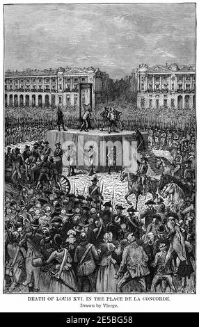 The Execution of Louis XVI in the Place de la Revolution on 21 January ...
