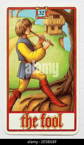 The Fool. Vintage Tarot Card from" The illustrated key to the tarot ...