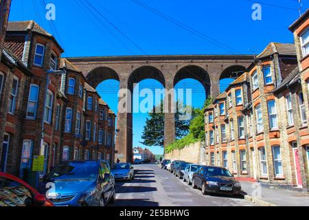 Foord Railway Viaduct, Folkestone, Kent William Cubitt 1842-43 Stock ...