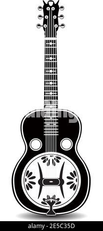 Vector illustration of resonator guitar Stock Vector Image & Art - Alamy