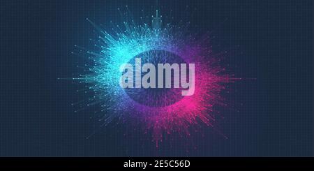 Quantum computing systems. Quantum physics. Deep learning artificial intelligence. Big data ...