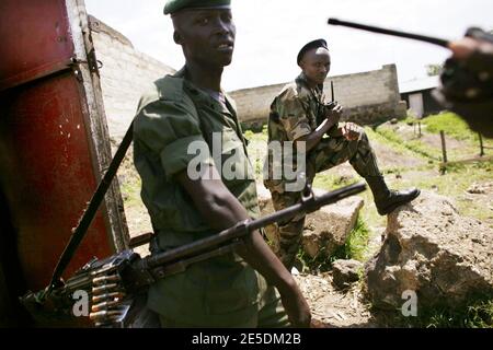 The CNDP's rebels during a meeting in the Rutshuru's city, Republic ...