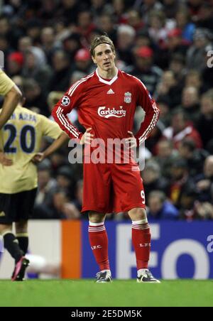 FERNANDO TORRES LIVERPOOL FC ANFIELD LIVERPOOL ENGLAND 19 August 2007 ...