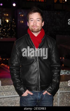 Singer David Cook attends the annual tree lighting ceremony and ...