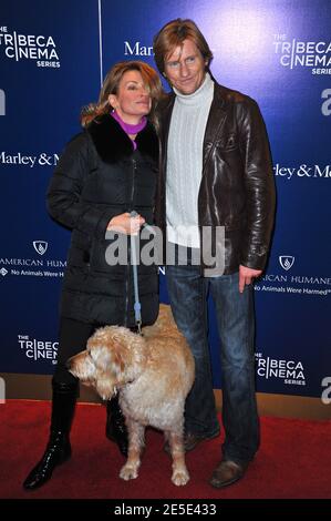 Ann Leary and Denis Leary with their dog Daphne and their daughter ...