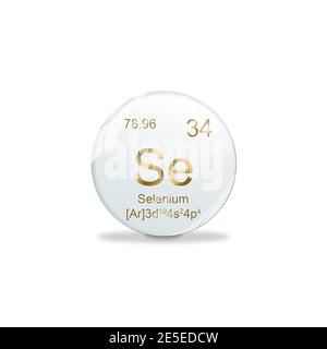 Selenium elements on periodic table 3d illustration Stock Photo - Alamy