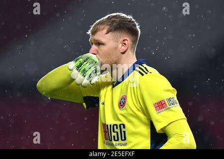 Sheffield United goalkeeper Aaron Ramsdale during the Sky Bet ...