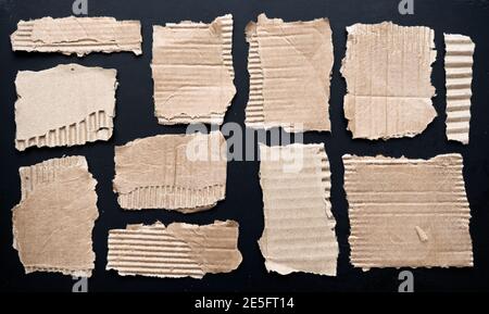 Cardboard scraps isoalted on white background Stock Photo - Alamy