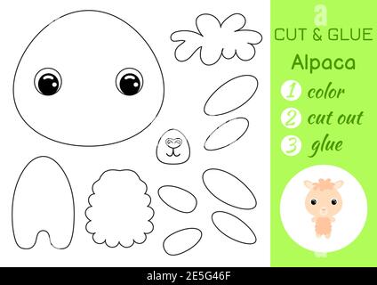 Llama Coloring Page for Kids Stock Vector Image & Art - Alamy