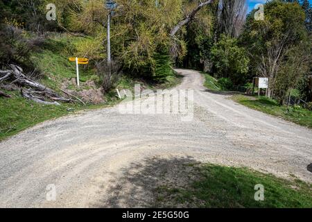 Country road near Pongaroa, Tararua District, North Island, New Zealand ...