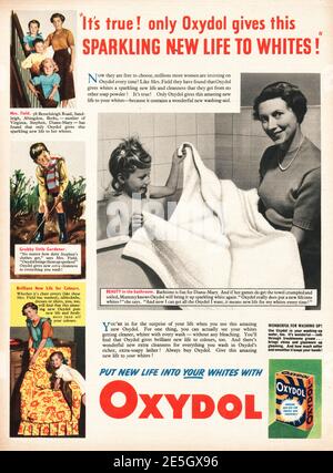1950 UK Advert Oxydol washing powder Stock Photo - Alamy