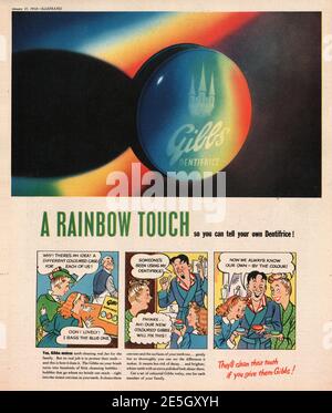 1950 UK Magazine Advert Gibbs Toothpaste Stock Photo - Alamy