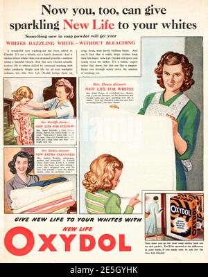 1950 UK Advert Oxydol washing powder Stock Photo - Alamy