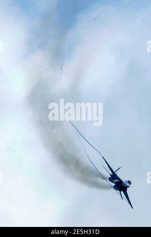 A Royal Malaysian Air Force MiG-29N Interceptor and Su-30MKM multirole ...