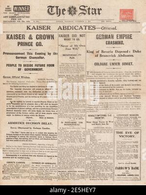 World War One - Kaiser Wilhelm II - Abdication. Kaiser Wilhelm II's ...