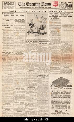 Gotha raid on Paris. First World War Stock Photo - Alamy